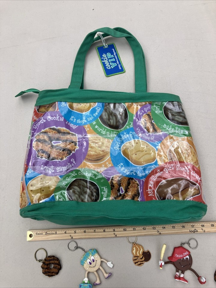 Vintage Girl Scouts Tote Bag & Key Chains Little Brownie Bakers Cookies ...