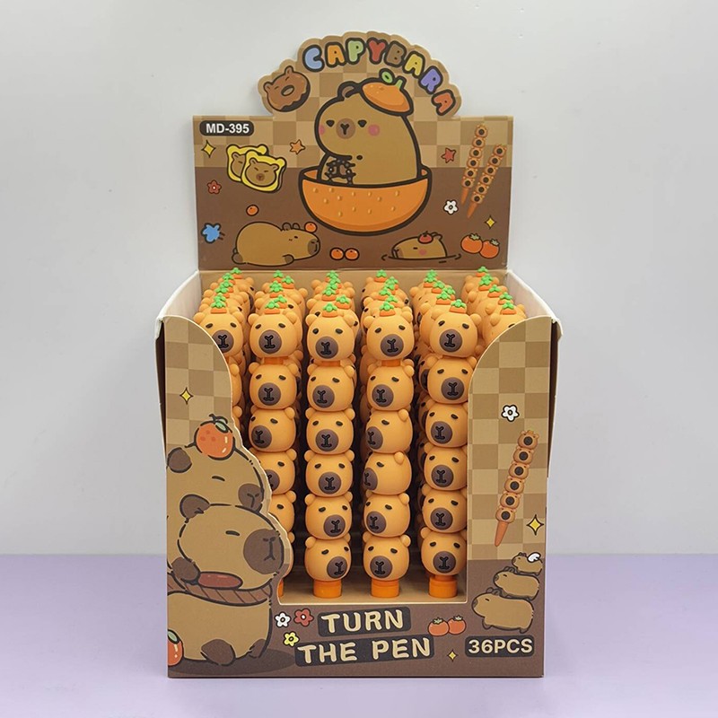 Cartoon Capybara Rotation Gel Pen Quick-Drying Neutral Pens Writing ...