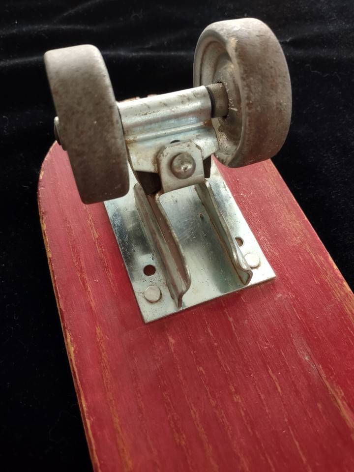 Vintage 1960's Skateboard, 19 in long, 4.5 in wide, Metal Wheels, Red ...