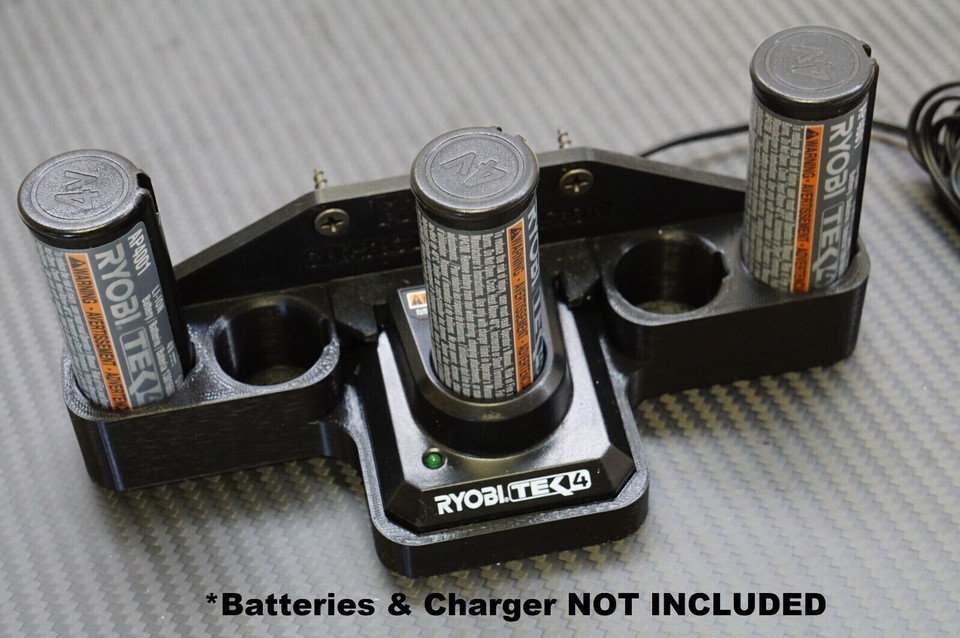 Battery Storage Rack & Charger Holder for Ryobi AP4001 TEK4 4V Lithium ...