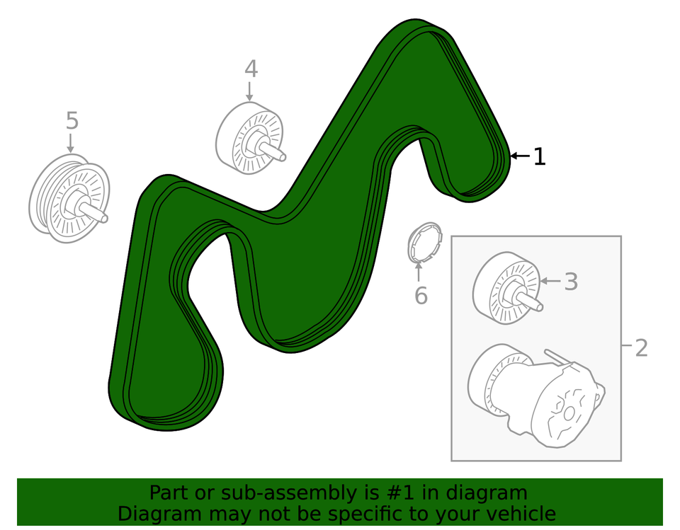 Genuine Land-Rover Serpentine Belt LR186378 | eBay