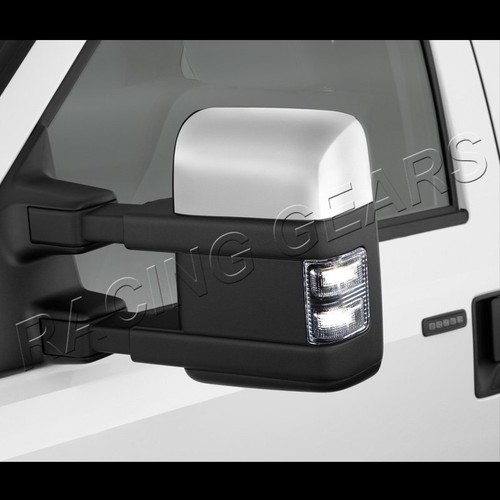 FIT FORD F250 F350 SUPERDUTY CLEAR LENS SIDE MIRROR WHITE LED TURN ...