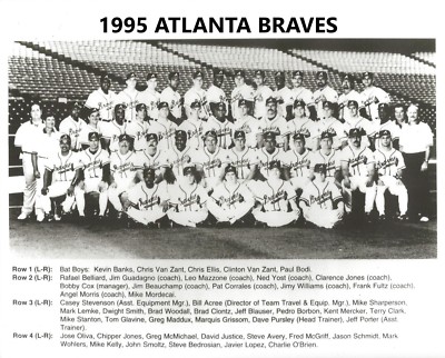 1995 ATLANTA BRAVES 8X10 TEAM PHOTO BASEBALL PICTURE MLB | eBay