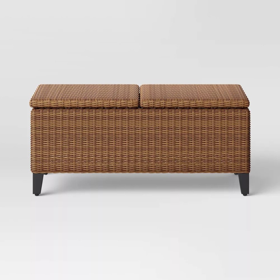 Brookfield Steel Wicker Folding Coffee Table - Threshold | eBay