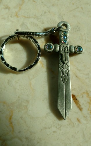 Sword medieval fantasy Pewter KEYCHAIN Key Ring | eBay