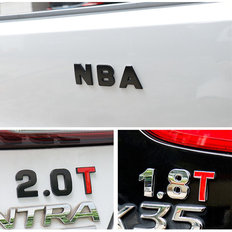 Car Auto DIY 3D Chrome Metal Letter Number Sticker Logo Body Emblem ...