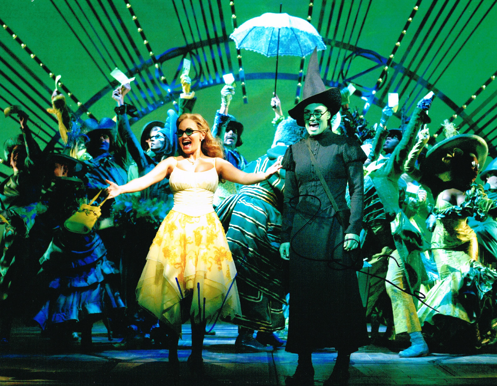 Wicked OBC Original Cast SIGNED Idina Menzel Kristin Chenoweth 11x14 ...