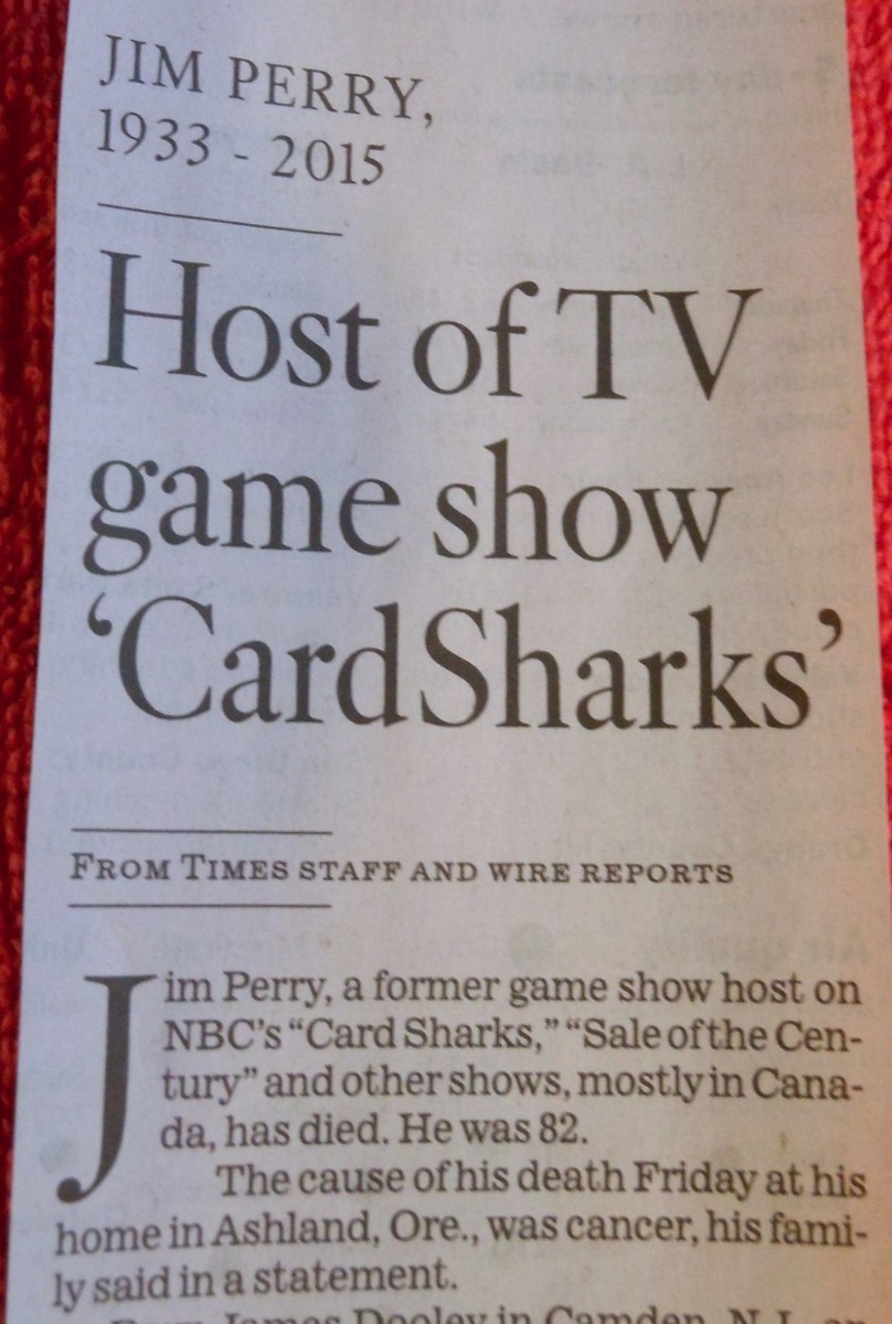 Jim Perry Game Show Host