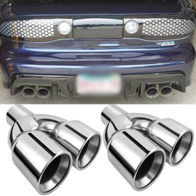 Pair of Car Muffler Tip 2.5" Inlet 3.5" Outlet For Pontiac Firebird ...