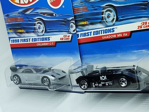 HOT WHEELS `98 @ `99 First Edition`s Callaway C-7 and Shadow Mk lla F2 ...