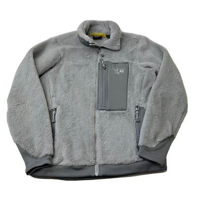 Mountain Hardwear Womens Small Full Zip Jacket Fuzzy Softshell Gray ...