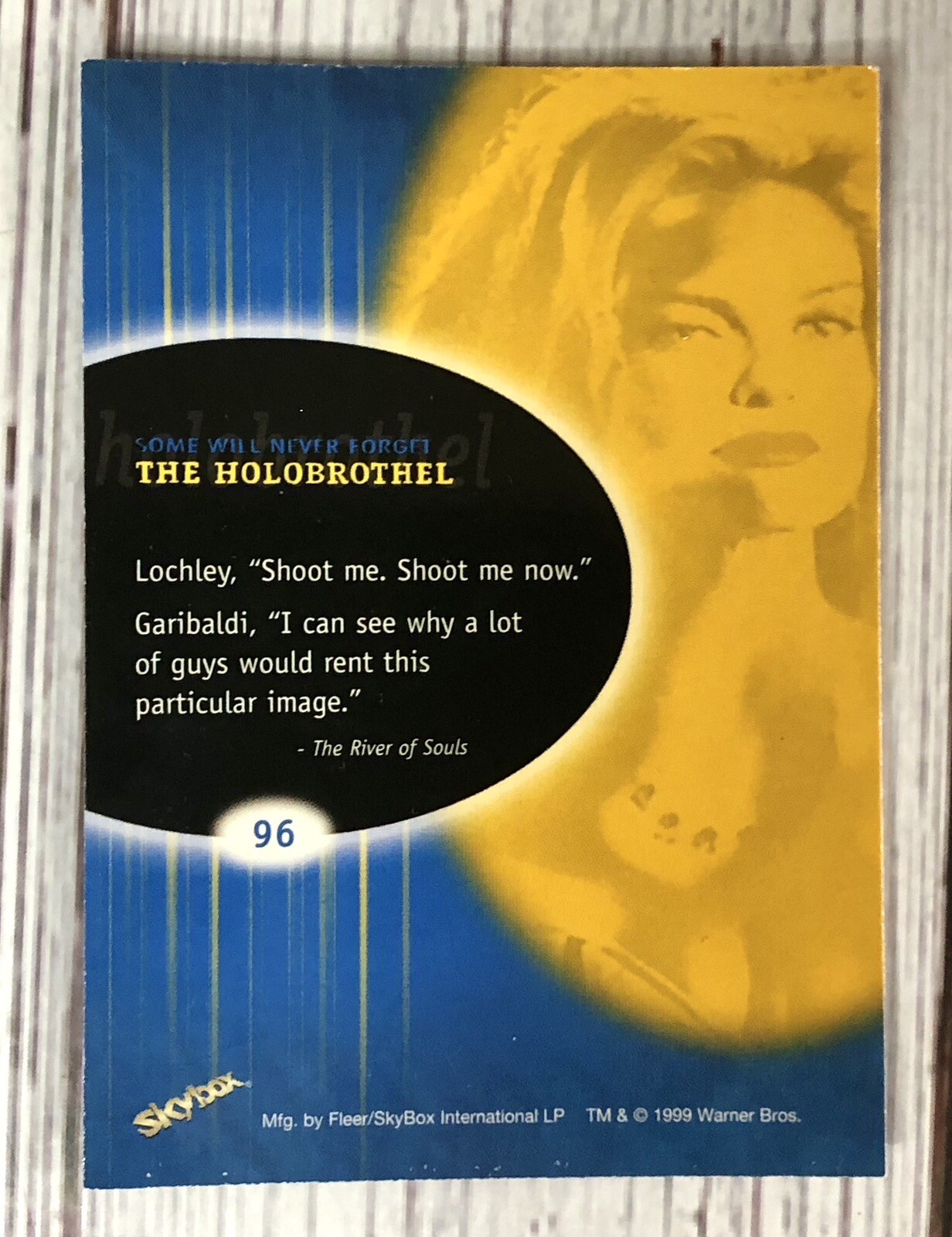 Babylon 5 Profiles Card Fleer Skybox 1998 The Holobrothel Lochley 96 | eBay