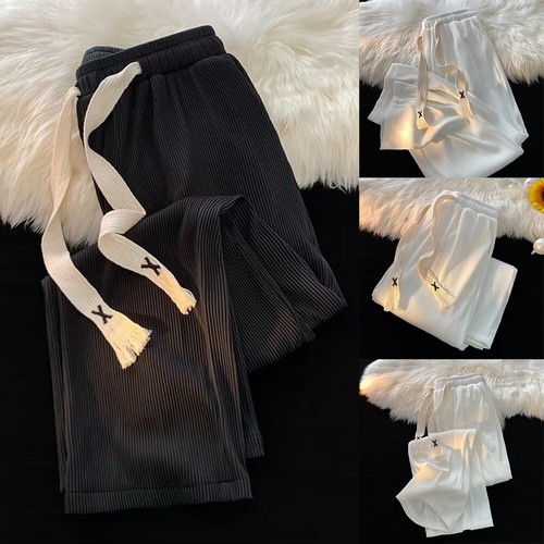 Pantalon de survêtement long élastique tendance coréen homme à jambes ...