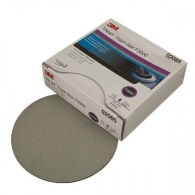 3M 2085 Trizact Hookit Foam Discs, 6 inch, P3000 grit, (Full Box of 15 ...