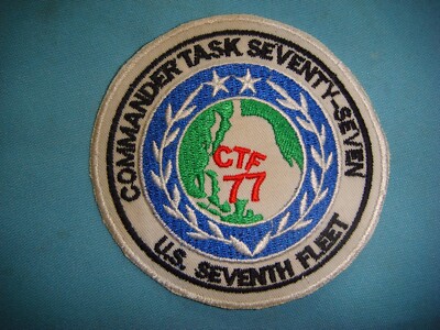 VIETNAM WAR PATCH, US 7th FLEET COMMANDER TASK FORCE CTF- 77 | eBay