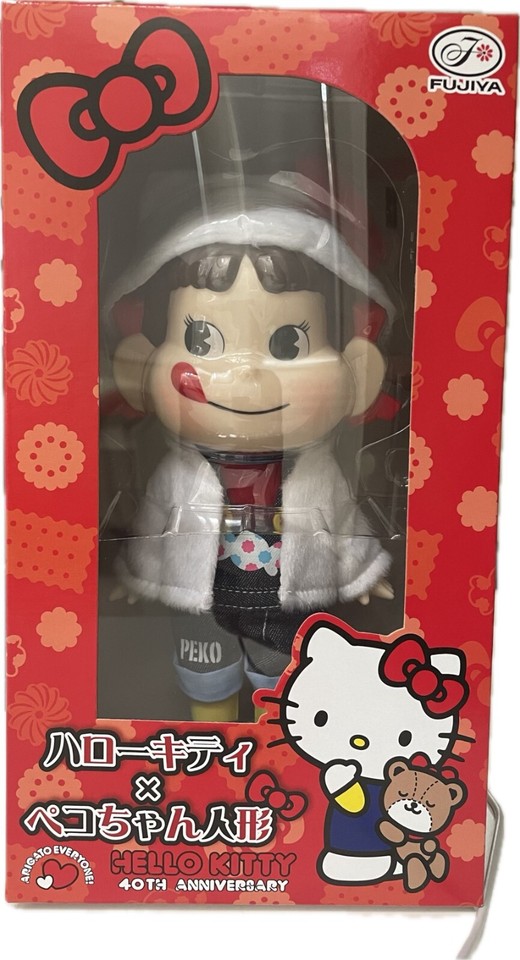 Hello Kitty & Peko Chan Figure Fujiya Sanrio 40th Anniversary Doll from ...