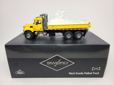 Mack Granite Flatbed Truck - Yellow Sword 1:50 Scale Diecast Model # ...