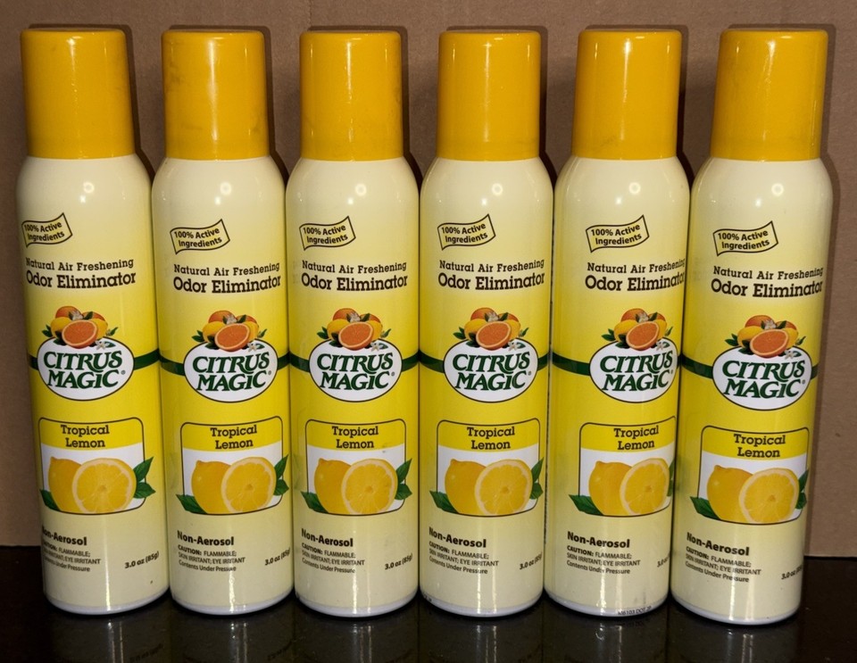6 - Citrus Magic Natural Odor Eliminating Air Freshener Spray, Tropical ...