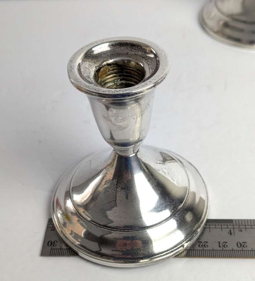 Sterling Silver Towle #512 Estate Vintage Weighted Candlestick Holders ...