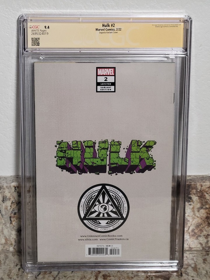 Hulk #2 Marvel 2022 CGC 9.4 Signed by Donny Cates & Ryan Ottley Variant ...