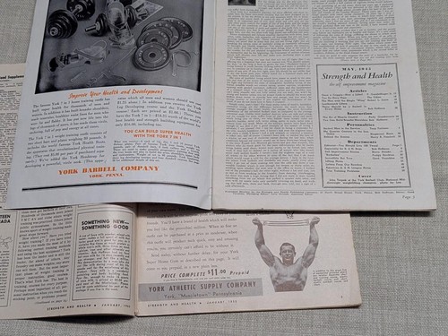 antique STRENGTH AND HEALTH body building magazines (2) 1945 1955 ...