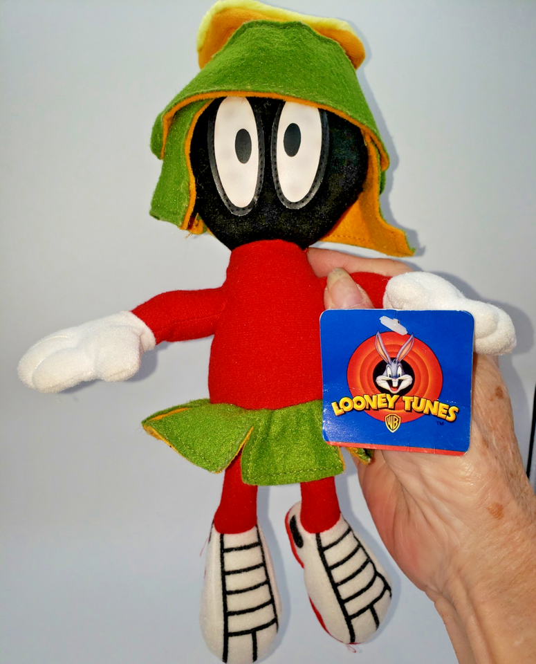 VTG 1997 Looney Tunes Marvin the Martian Plush Multicolored Stuffed Toy ...