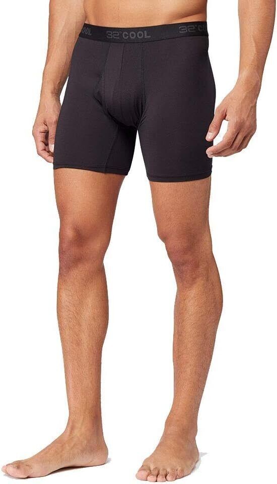 32 Degrees Cool Men's 3-Pack Comfort Mesh Boxer Brief, Black, Size M | eBay