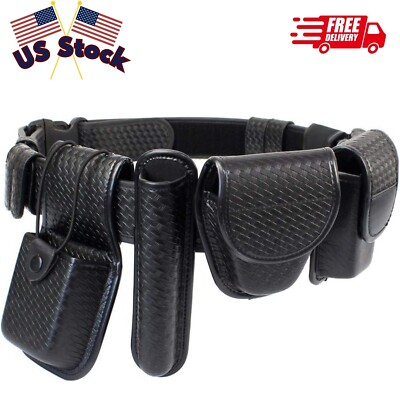 8-in-1 Police Duty Belt Kit with Pouches, Law Enforcement Utility Belt ...