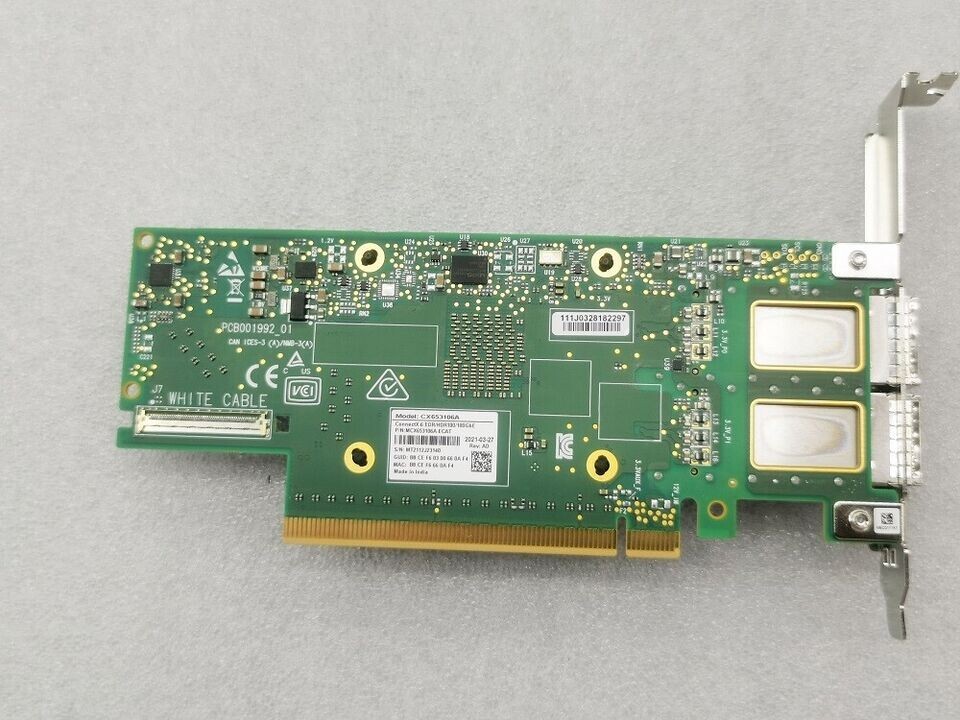 Mellanox ConnectX-6 HDR 100Gb Adapter QSFP56 PCIe4 CX653106A MCX653106A ...
