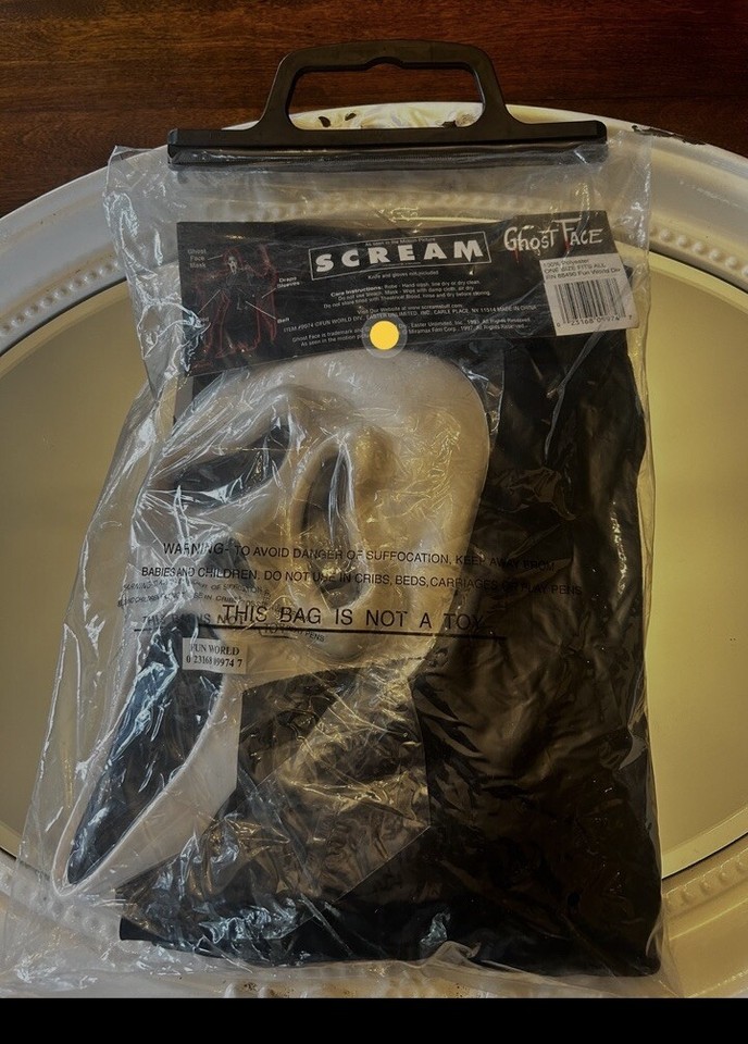 Vintage 1997 Easter Unlimited Fun World SCREAM Ghost Face Mask ...