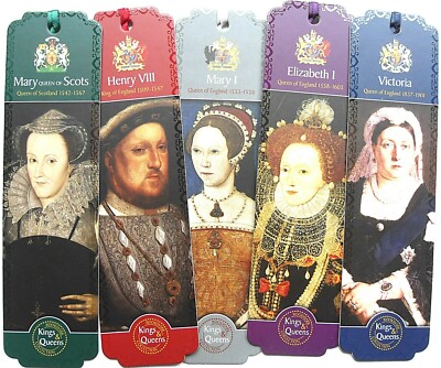 King & Queens Bookmarks British Monarchs Henry VIII, Mary, Victoria ...