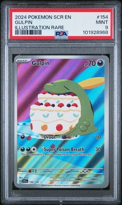 2024 POKEMON SCR EN-STELLAR CROWN ILLUSTRATION RARE #154 GULPIN PSA 9 ...