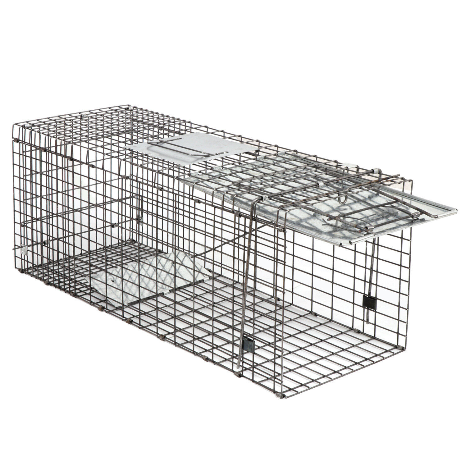 Large Animal Trap Spring Loaded 32x12x13" Easy to Bait & Release Fram ...