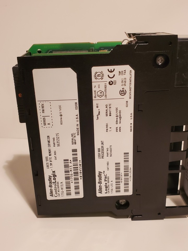 Allen Bradley 1756-L55/A ControlLogix Processor Unit W/ M13/A Memory ...