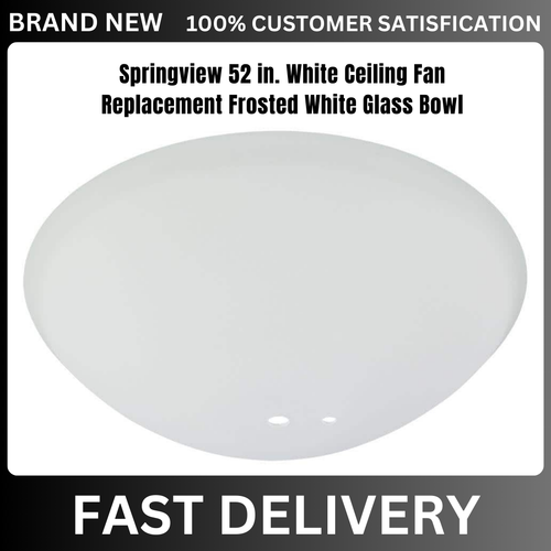 Hampton Bay Springview 52 in. Ceiling Fan Replacement Frosted White ...