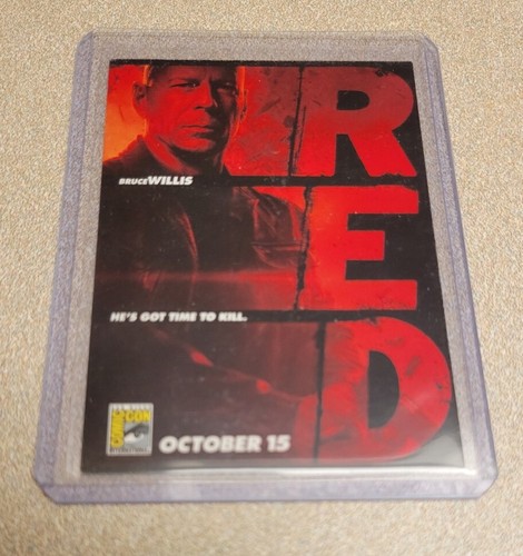 BRUCE WILLIS 2010 RED THE MOVIE SAN DIEGO COMIC CON PROMO TRADING CARD ...