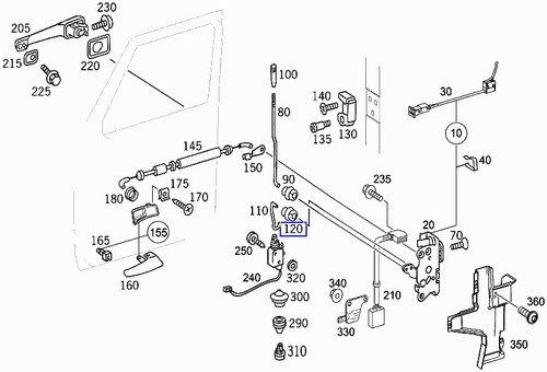 Mercedes Door Lock Control Rod Clip Grommet A0039885078 New Genuine ...