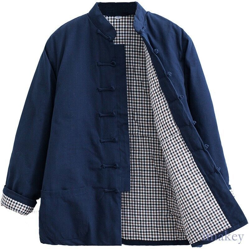 Kung Fu Traditional Tops Winter Chinese Style Men Padded Coat Jacket ...