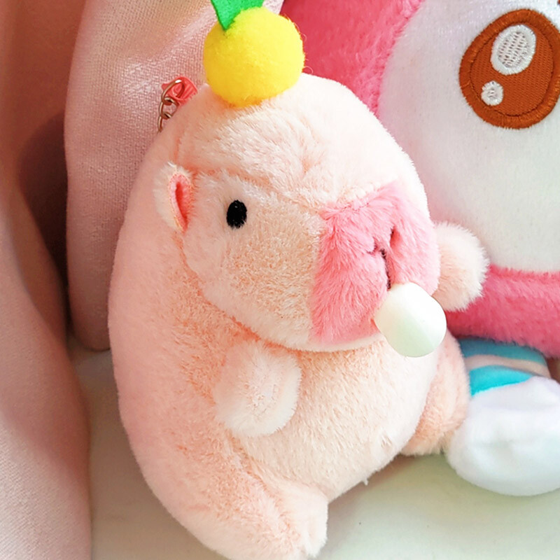 Cute Bubble Spitting Kapibara Plush Toy Cartoon Pendant Stuffed Doll ...