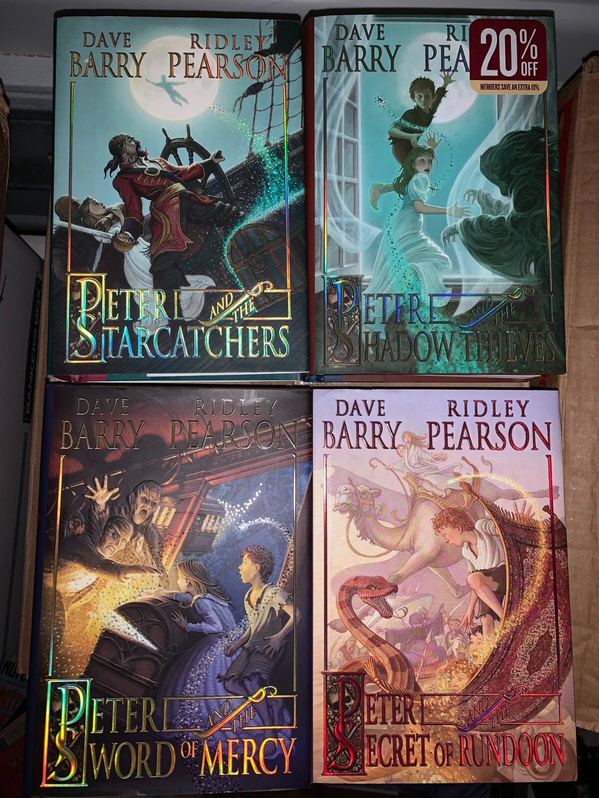 Peter and the Starcatchers Series 1-4 set Shadow Thieves, Rundoon ...