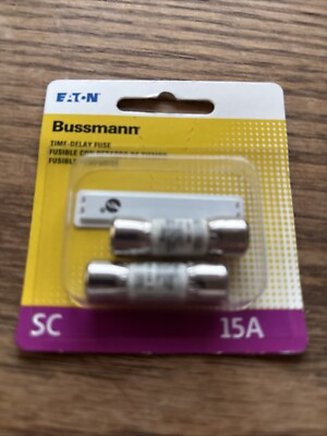 Bussman Time-Delay Fuses BP/SC-15 15 Amp (2 Fuses) | eBay