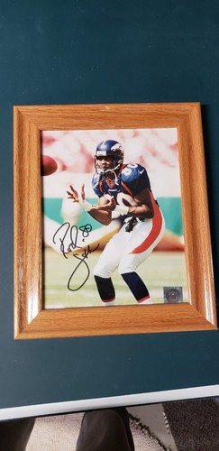 Bronco player Rod Smith, #80 signed photo with NFL authentic logo | eBay
