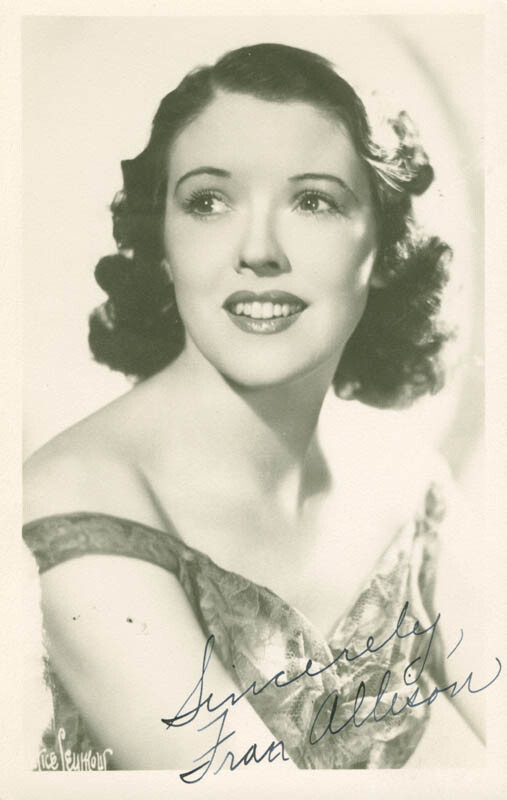 FRAN ALLISON - PHOTOGRAPH SIGNED | eBay