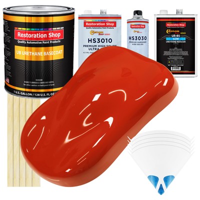 MONZA Red Gallon URETHANE BASECOAT CLEARCOAT Car Paint SLOW Kit | eBay