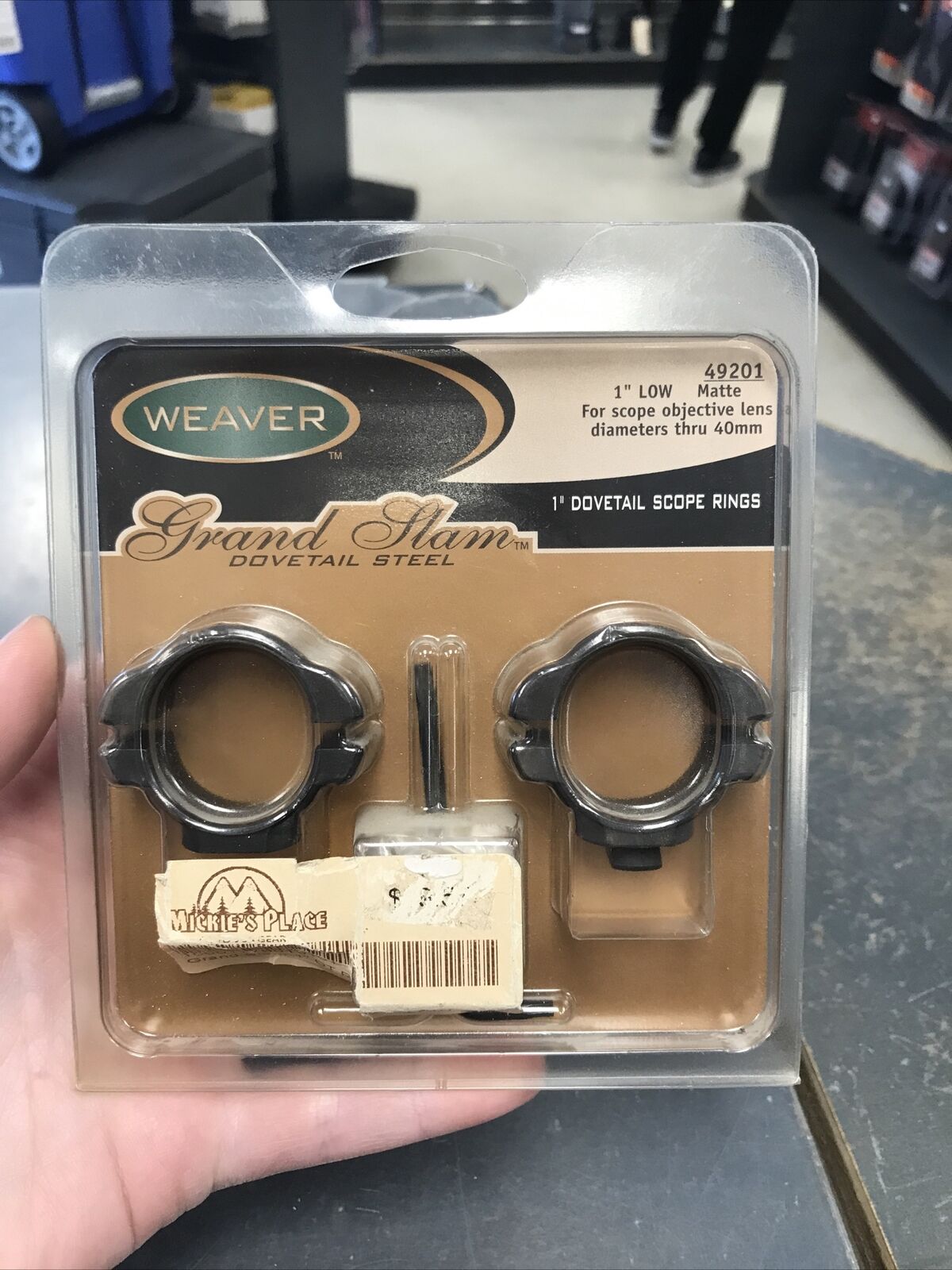 Weaver 49201 Grand Slam 1 Low Dovetail Scope Rings Matte Black Ebay