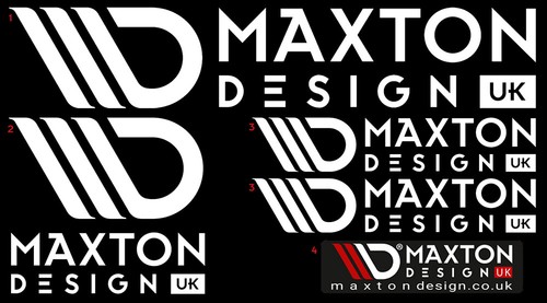 White Maxton Designs Car Stickers Decals Set | eBay UK