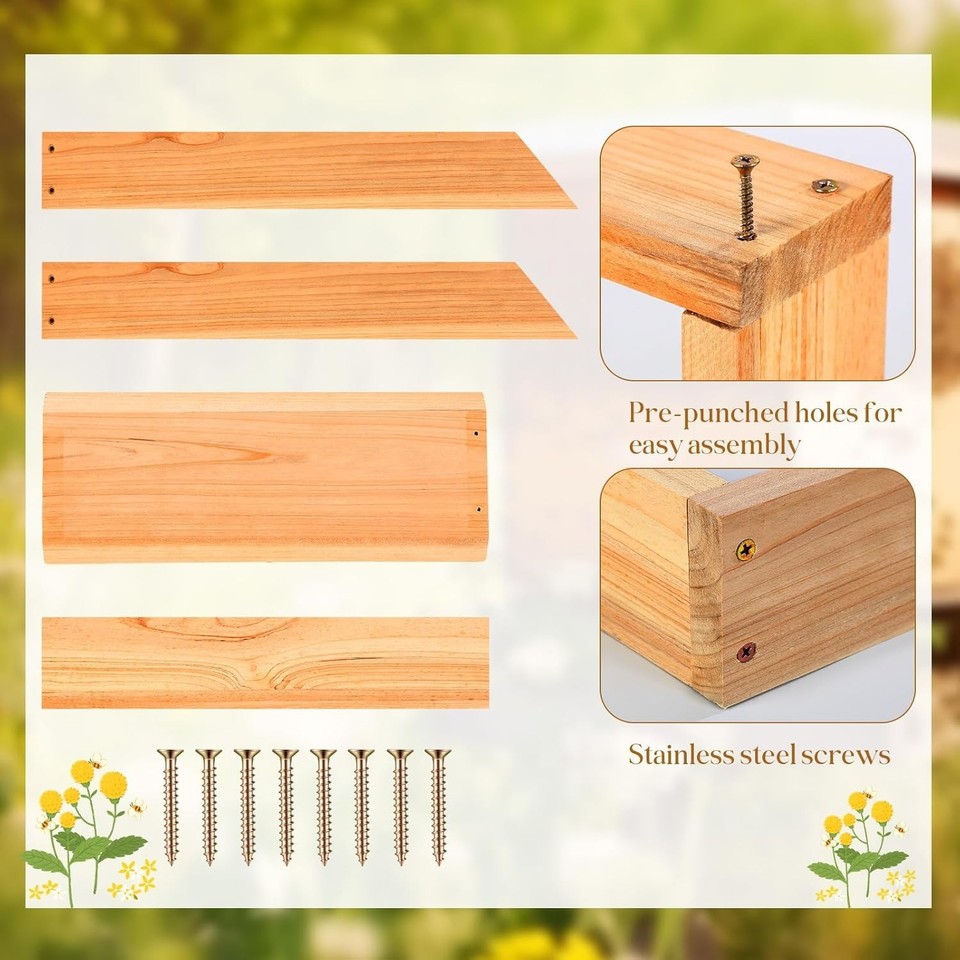 Wooden Beehive Stand for 10 Frame Beehive Box Unassembled Beekeeping ...