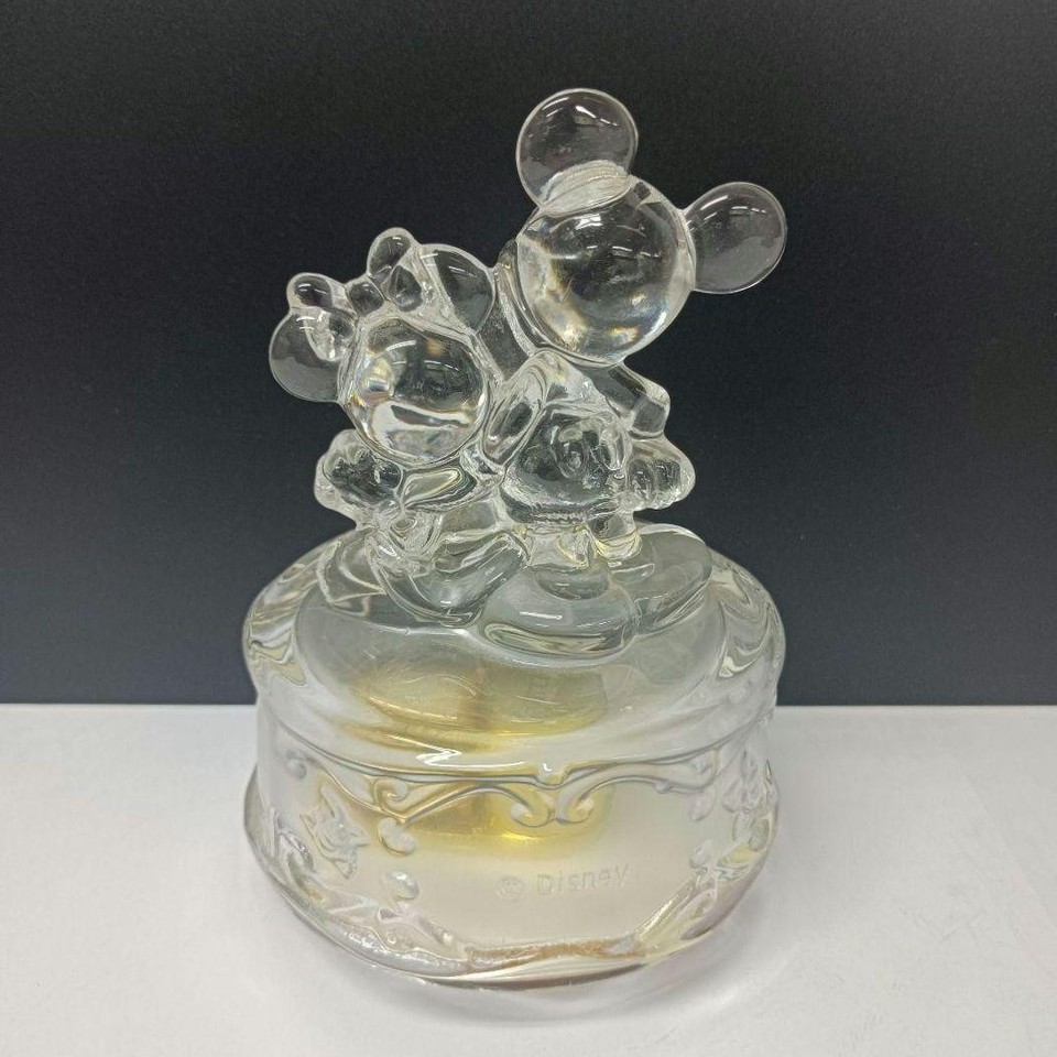 Disney Mickey Crystal Glasswork Crystal Music Box Snow Globe | eBay