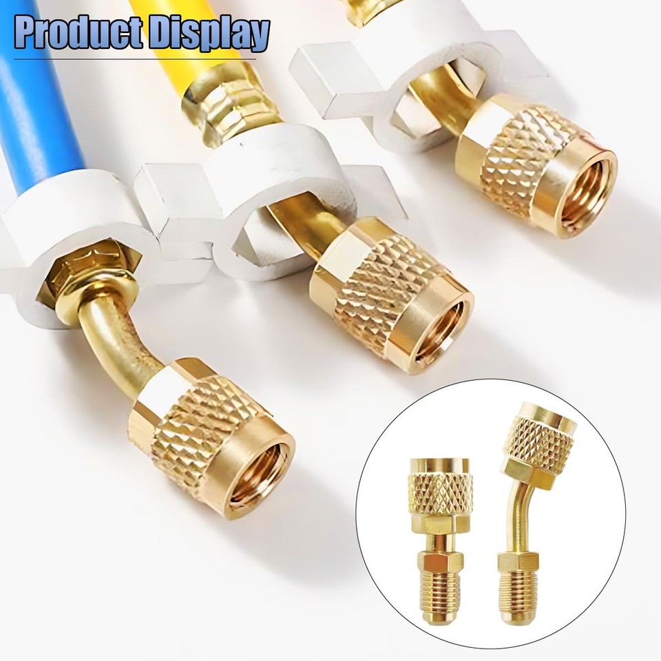 Straight Adapter & Angled Adapter, R410A Adapter Mini Split Adapter 5/ ...