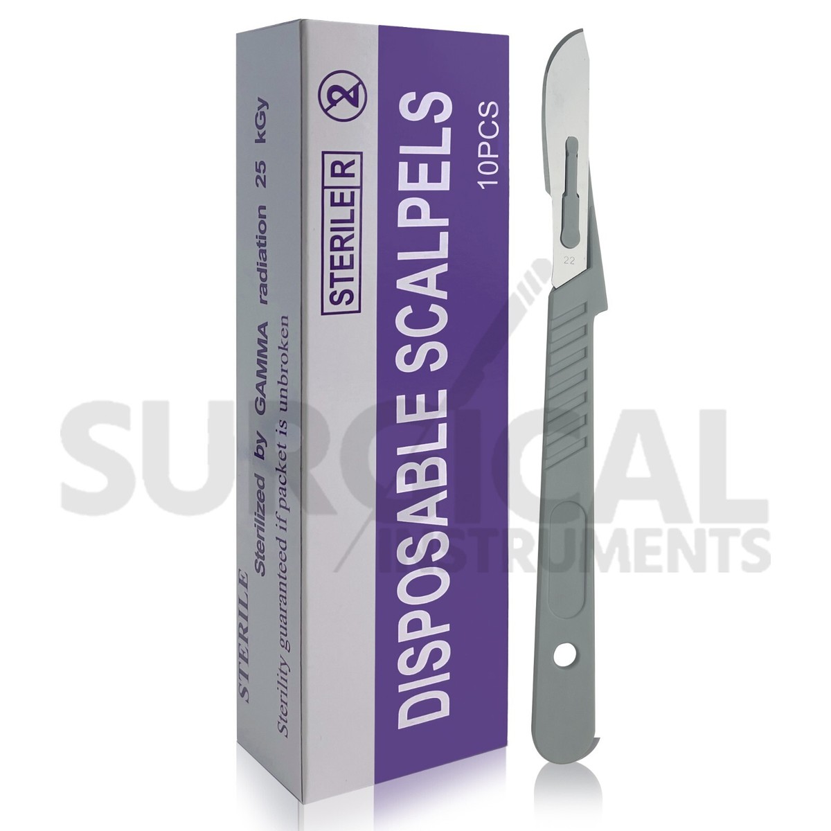 Scalpel Knife 10 Sterile Disposable Scalpels #15 - Single Use For ...